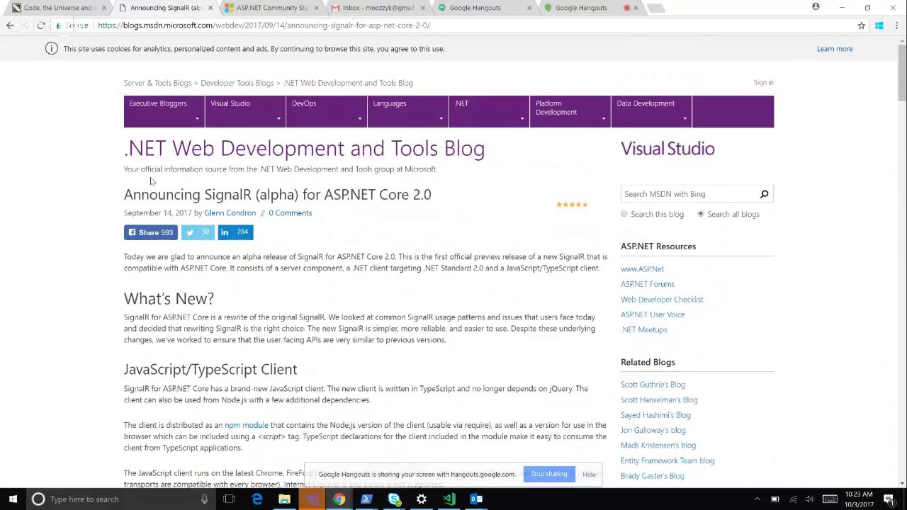 ASP.NET Community Standup - Oct 3, 2017 - SignalR Demos - YouTube