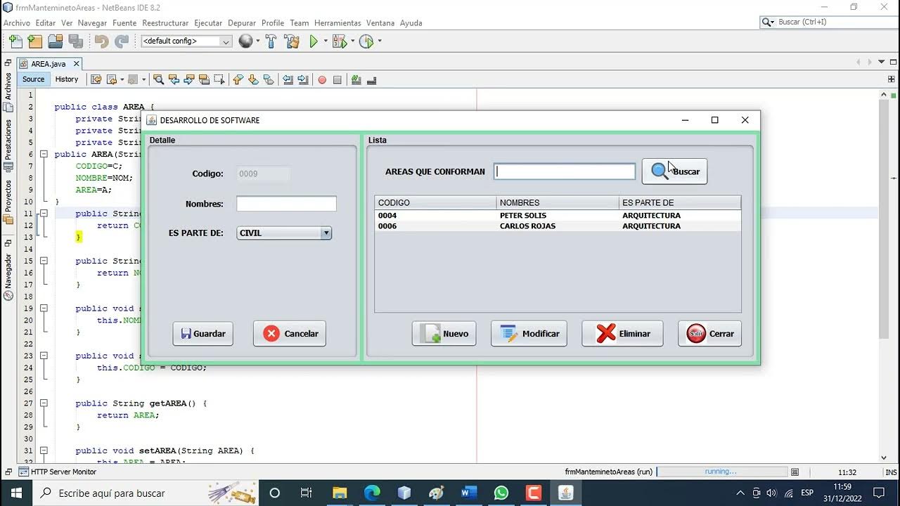 PROGRAMA EN JAVA - AREAS DE RECURSOS HUMANOS. - YouTube