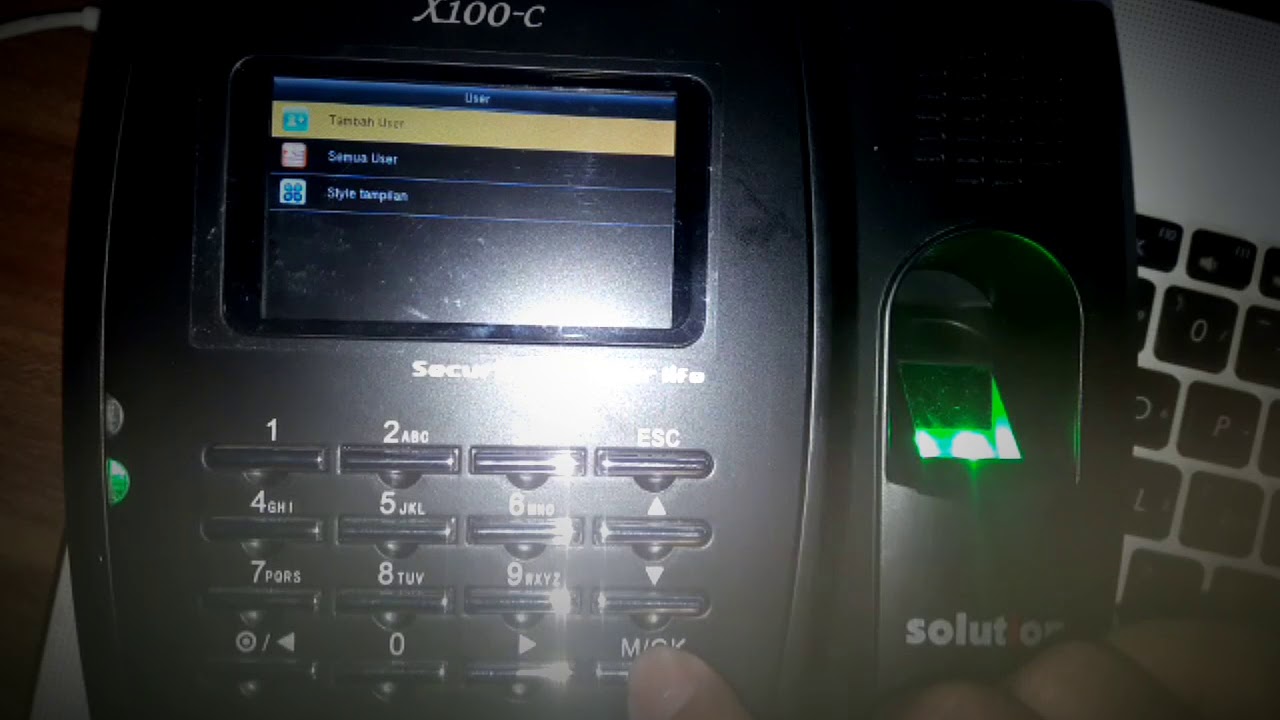 input sidik jari Solution X100C firmware terbaru - YouTube