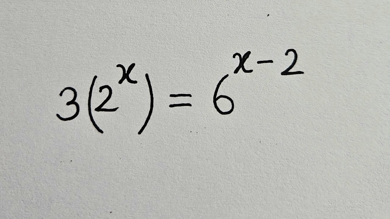 A basic exponential equation to solve #math#matholympiad - YouTube