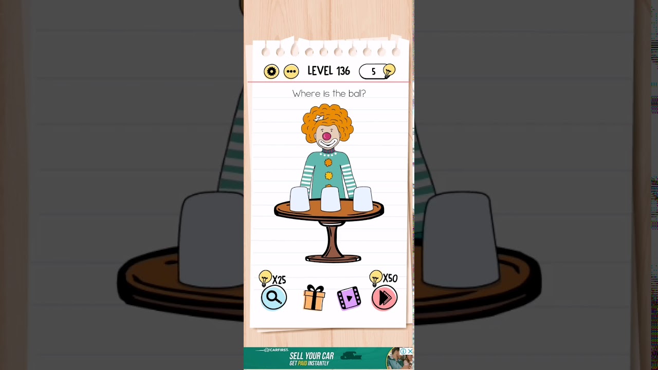 Brain test Level 136 where is ball Walkthrough - YouTube