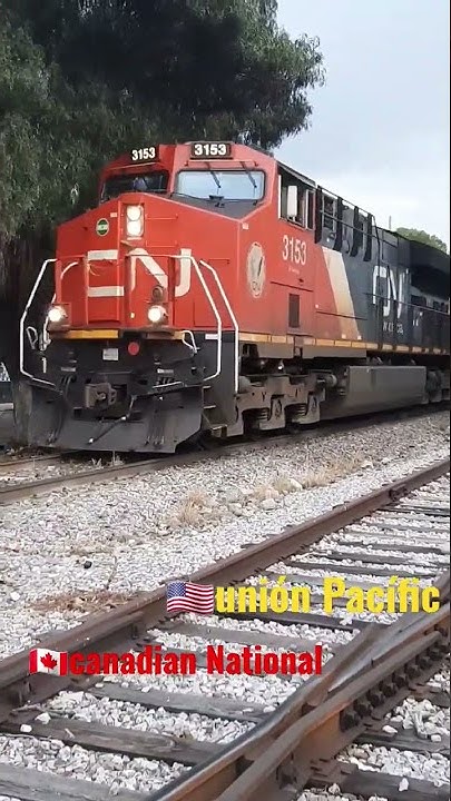 🇨🇦Canadian National ET44AC CN 3153 UP 6702 horn show🚂🚂 - YouTube