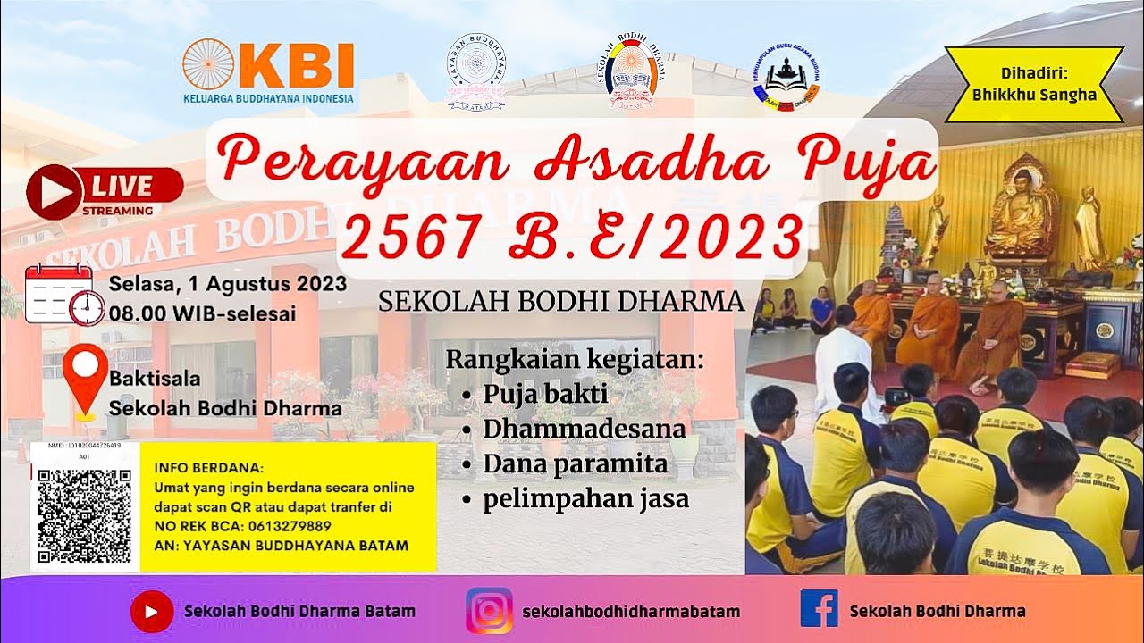 Perayaan Asadha Puja 2567 BE / 1 Agustus 2023 - YouTube
