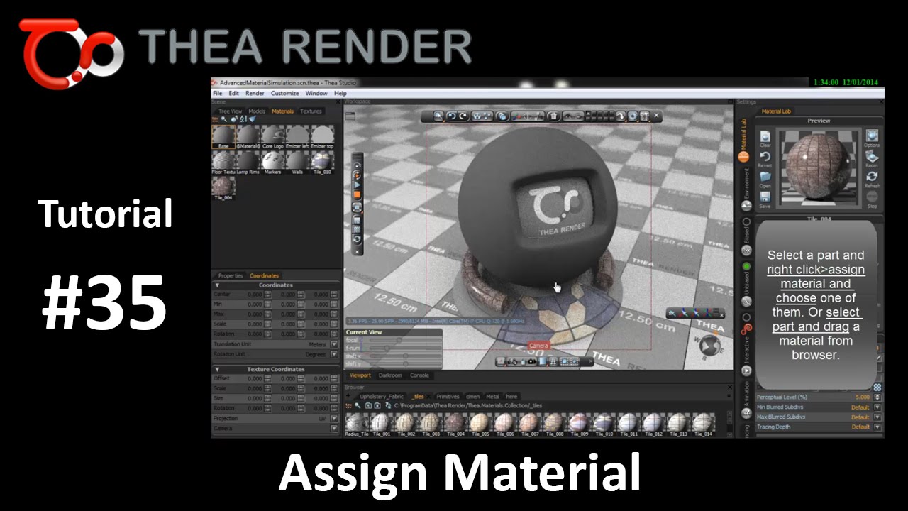 Thea Render --- Assign Material --- Tutorial #35 - YouTube