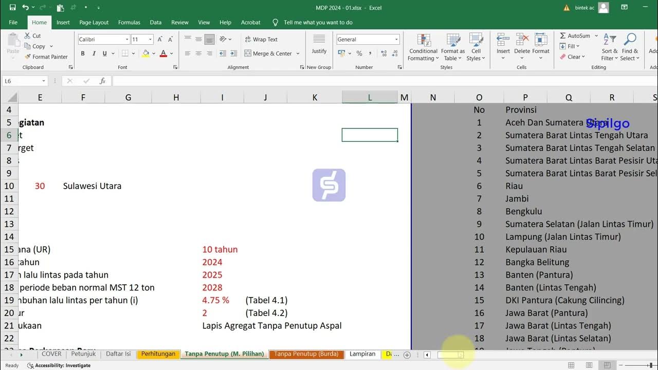 Perhitungan MDP 2024 Format Excel - YouTube