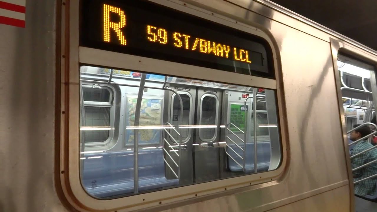 NYC Subway Special: Bay Ridge-bound R160 (R) Entering & Leaving Forest ...