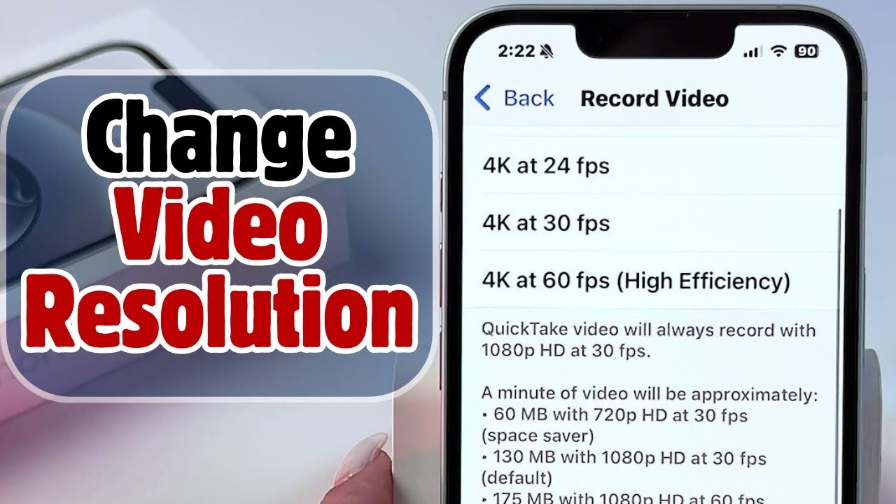 iPhone 16e Guide - Easy Steps to Adjust Video Resolution and Frame Rate ...