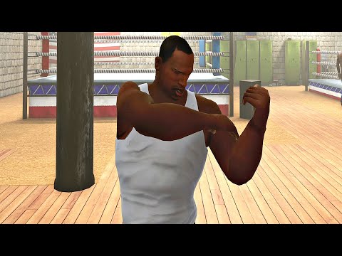 GTA San Andreas Definitive Edition - Max Muscle CJ Gameplay & Gym ...