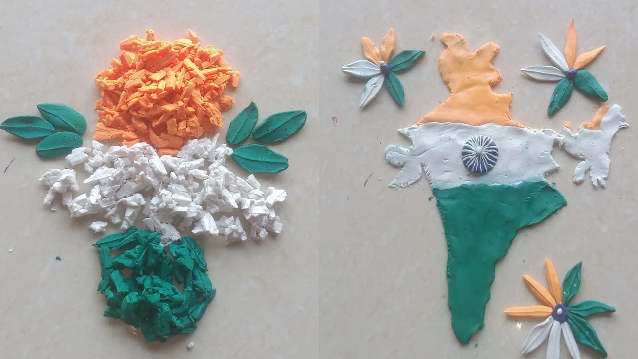 Making Indian Map Using Clay | Republic Day Special | Clay Ideas - YouTube