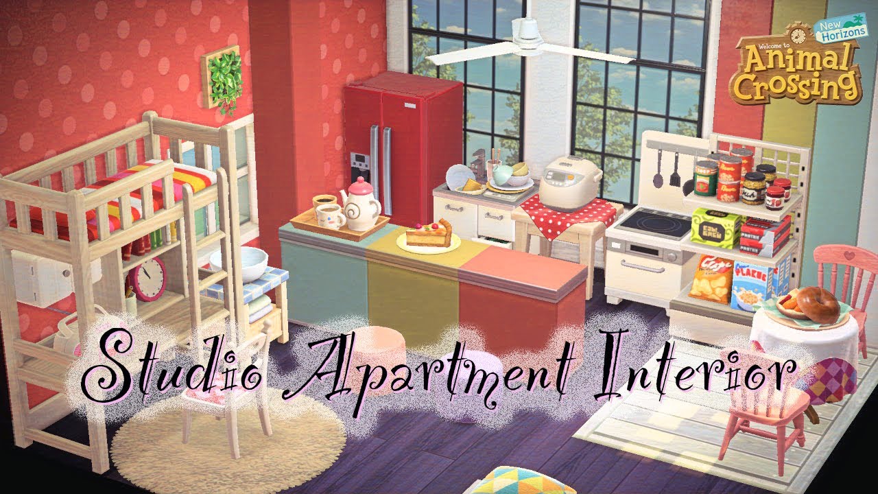 [모동숲 꾸미기] 아기자기한 원룸 인테리어 | 방 하나에 다있소 ┃ACNH Studio Apartment Interior ...