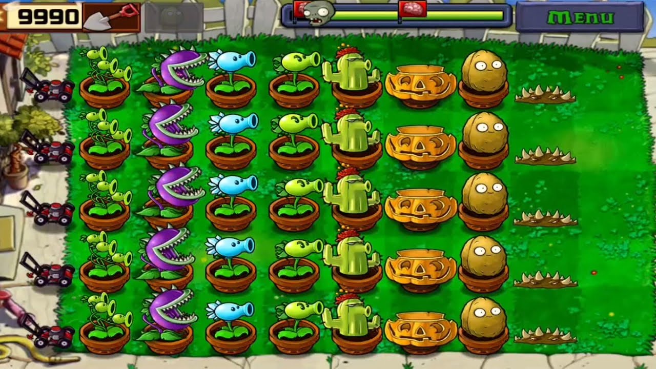 Plants vs Zombies • Adventure Day Level 1/2 Full Walkthrough HD - YouTube