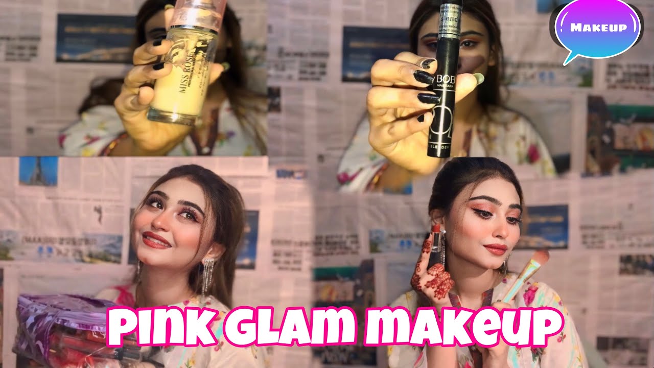 Pink soft Glam makeup tutorial | Glam look 🌸 - YouTube