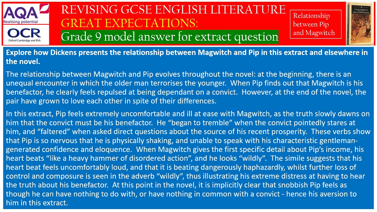 Revising Great Expectations - GCSE English Literature - Grade 9 model ...