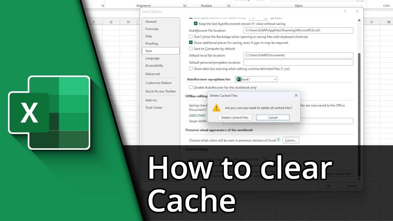 Clear cache in Excel Tutorial - YouTube