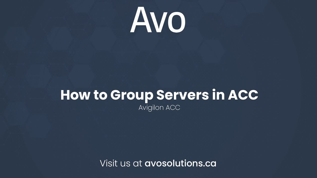 How to Group Servers in ACC - YouTube