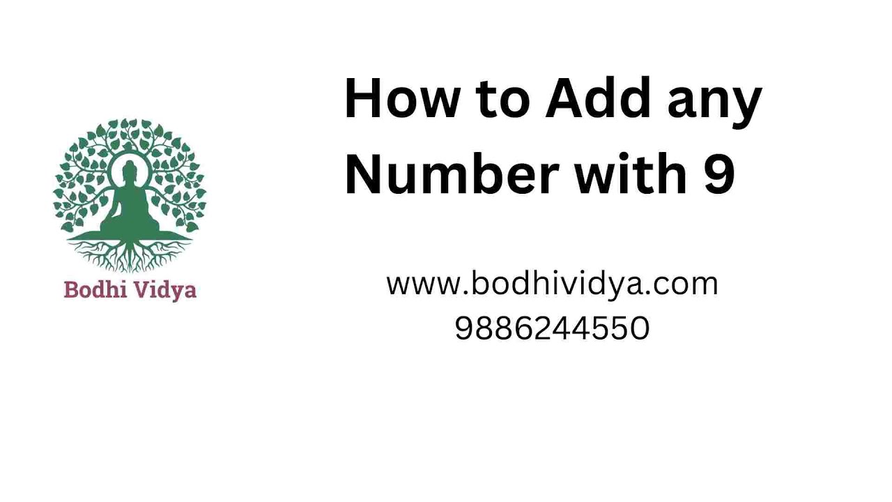 How to add any number with 9 - YouTube