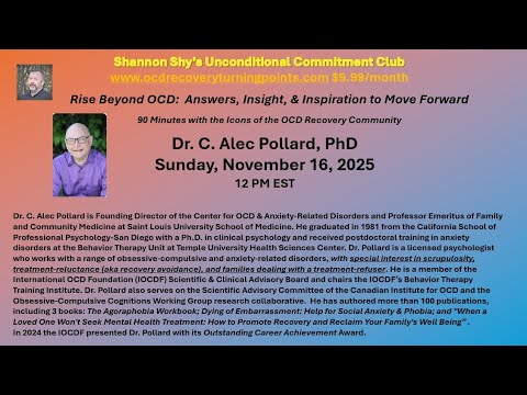 Rise Beyond OCD: Interview with Dr. C. Alec Pollard, PhD - November 16 ...