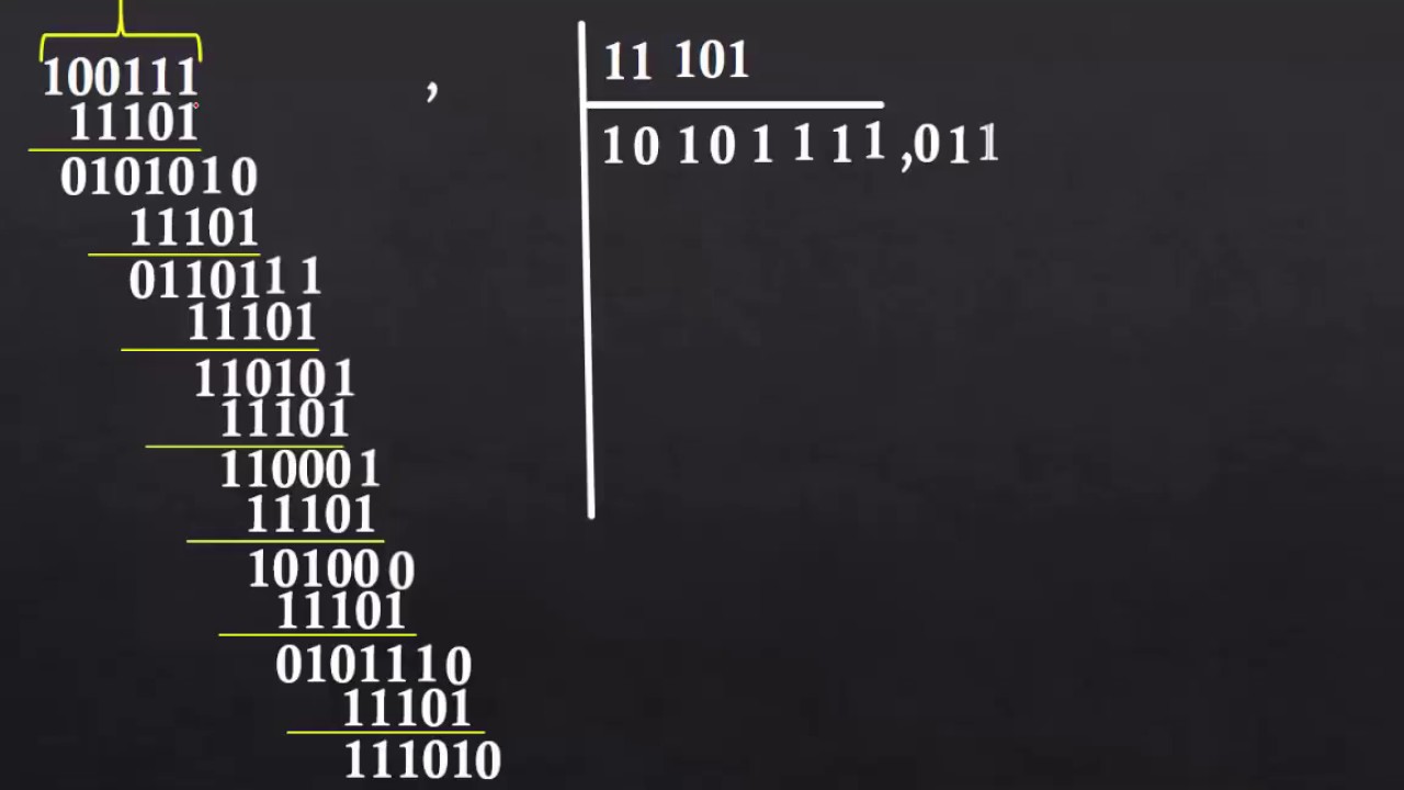 C06: Exercices corrigés: arithmétiques binaires et transcodage - YouTube