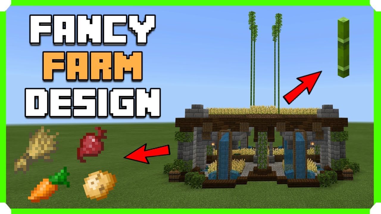 How To Build A Fancy Farm [Minecraft Bedrock Edition] - YouTube
