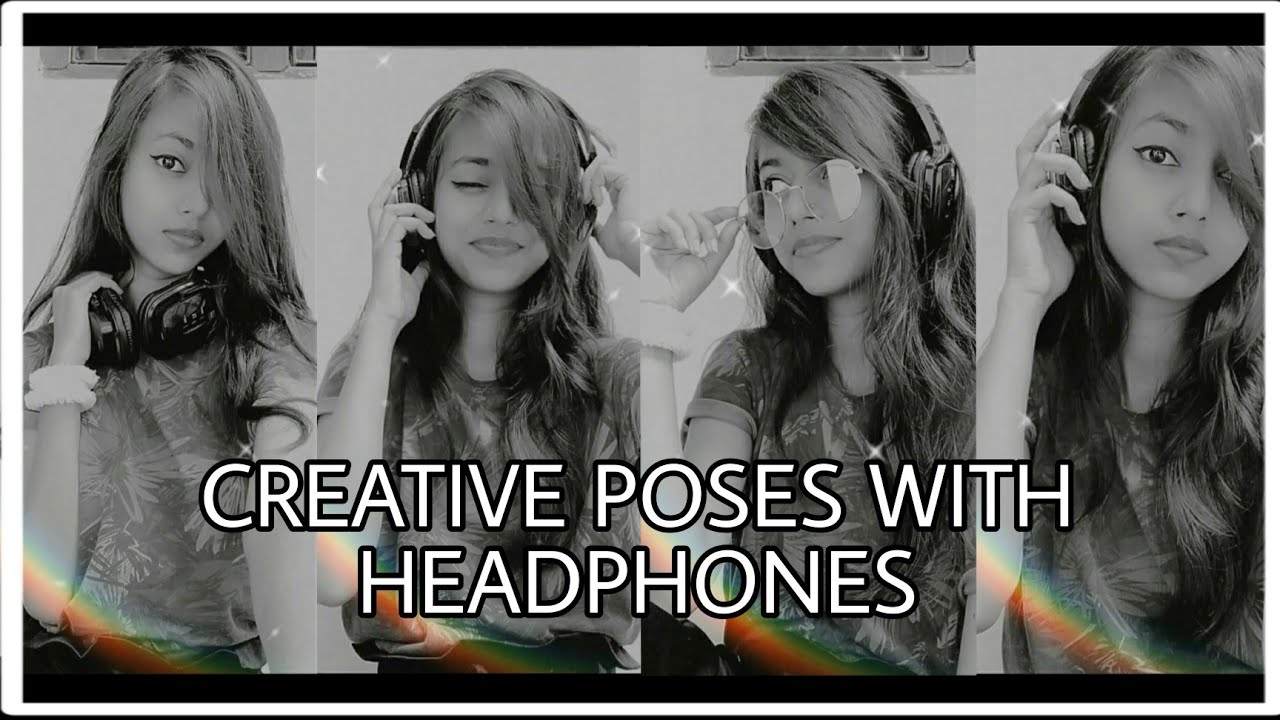 Creative poses with headphones | headphone poses | pose ideas with ...