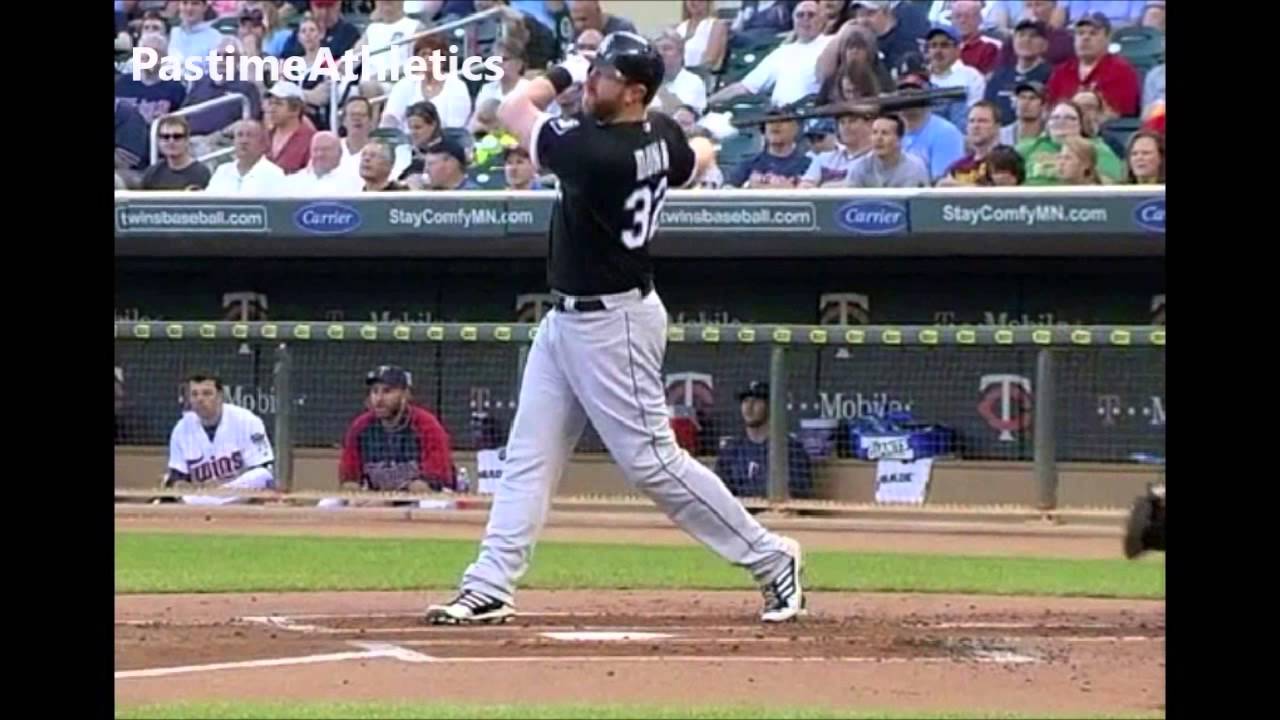 Adam Dunn Slow Motion Baseball Swing Hitting Mechanics Instruction ...