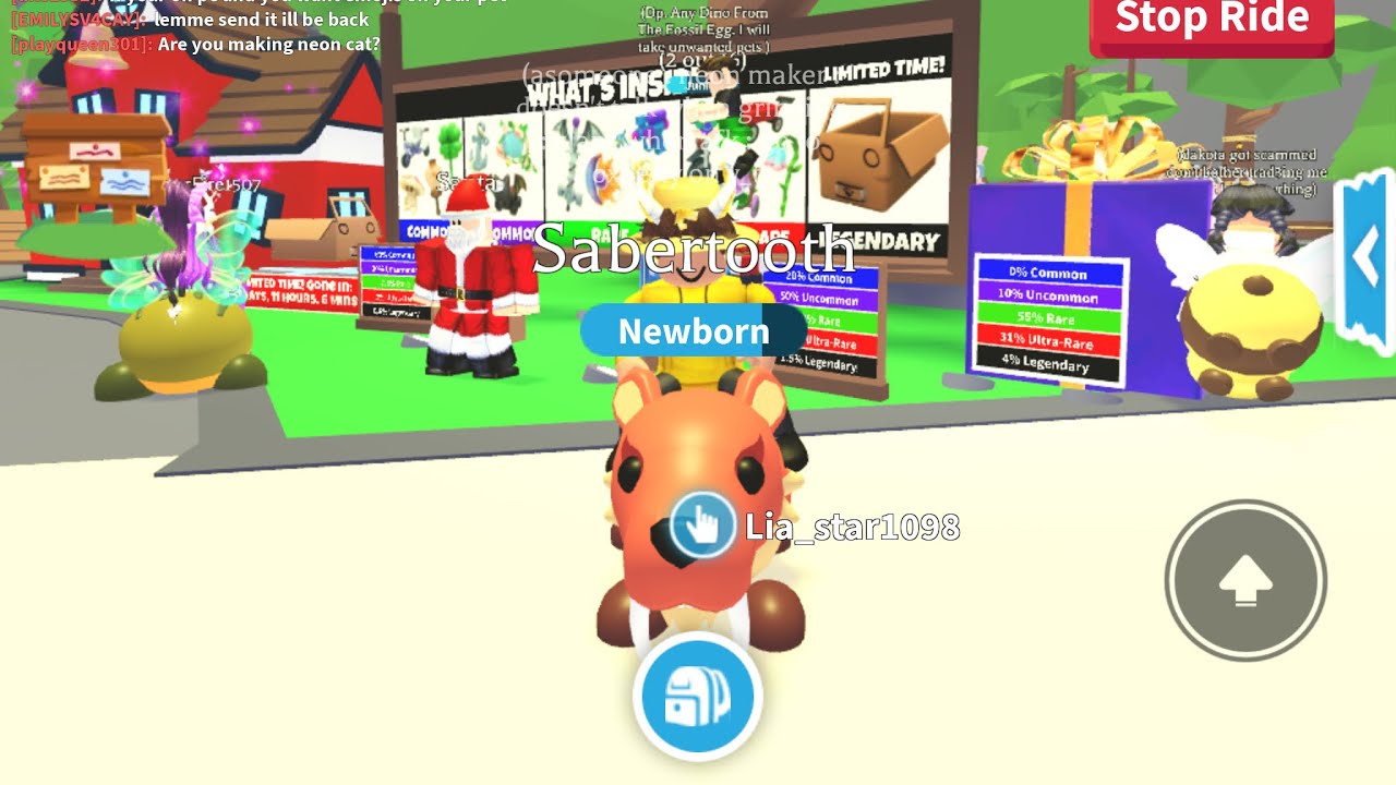 Finding offers for a ride sabertooth on adopt me - YouTube