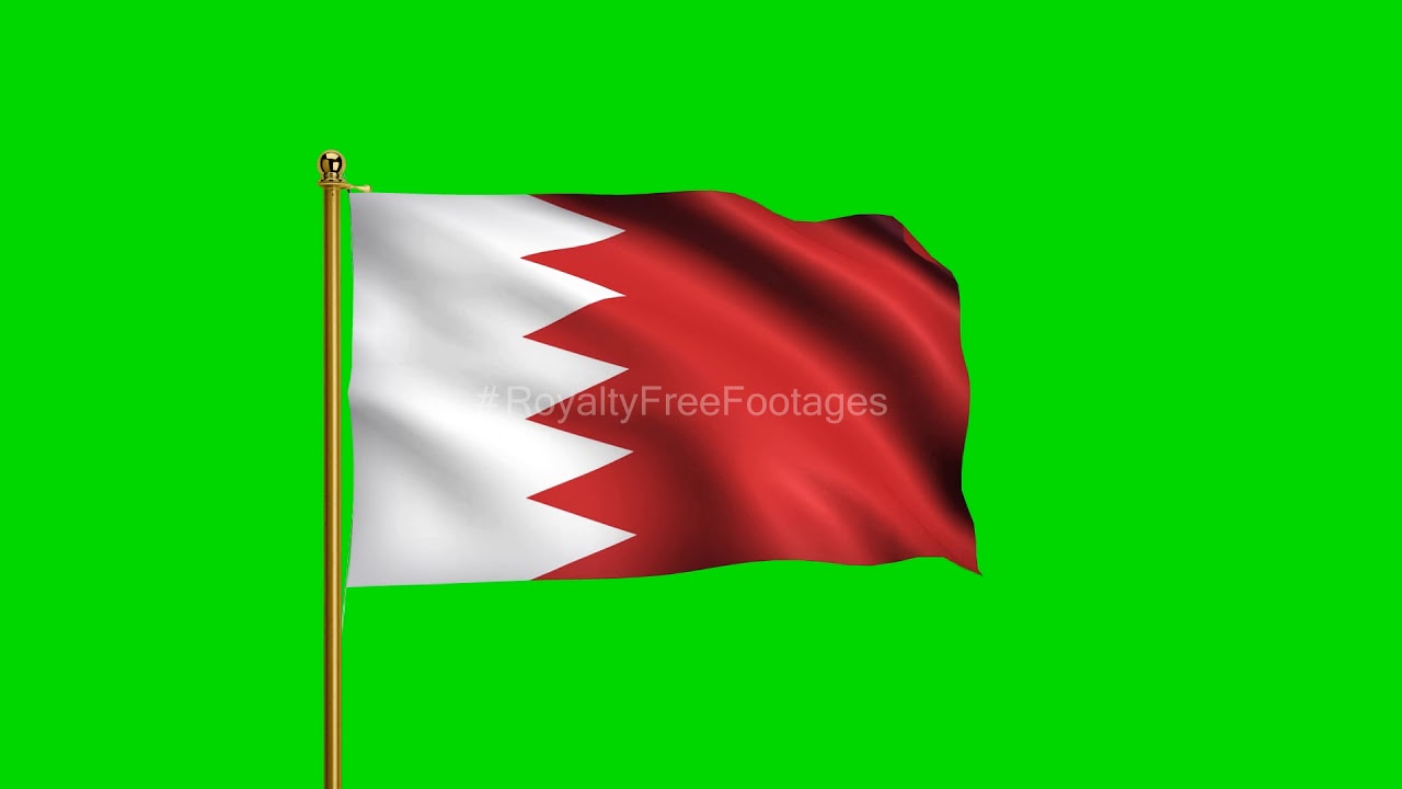 Bahrain National Flag HD | World Countries Green Screen Flag animation ...