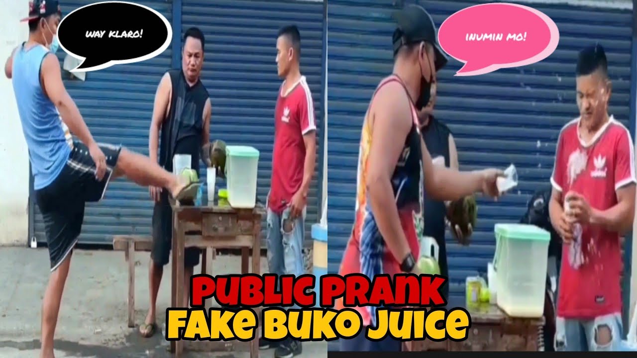 "PUBLIC PRANK" | Fake Buko Juice. Sinipa Ang Buko Sa Lamisa Dahil Sa ...