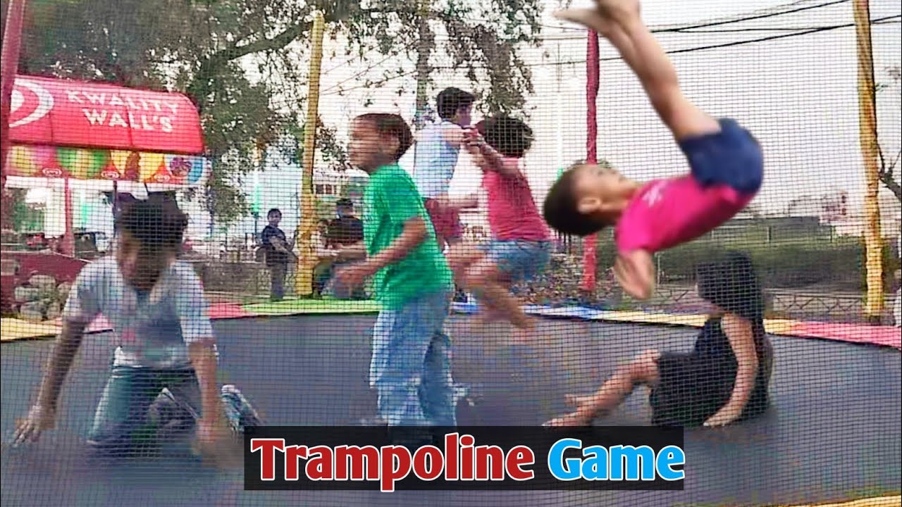 Trampoline game | Jumping game outdoor and indoor | jumping foot game ...