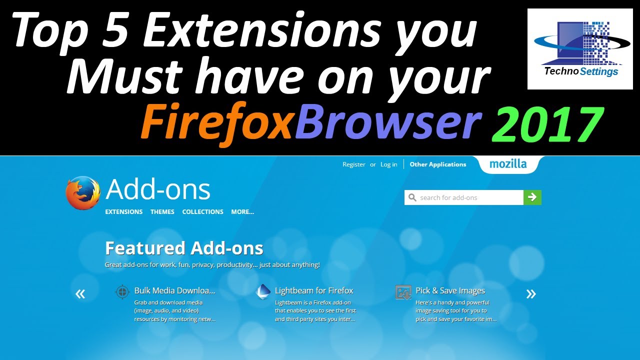 Top 5 Extensions For Firefox Browser - YouTube