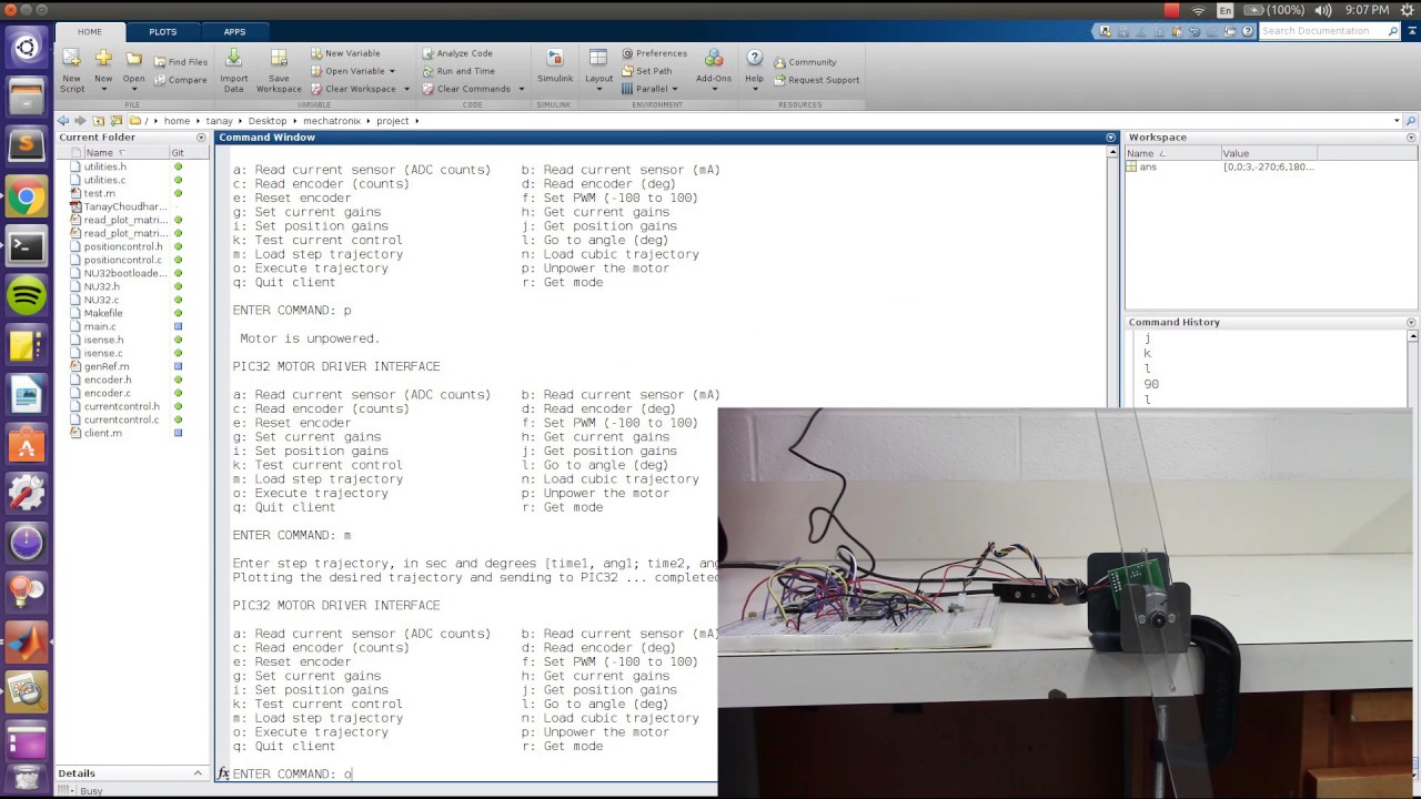 DC Motor Control with PIC32 and MATLAB - YouTube