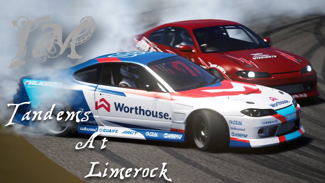 Tandem drift practice at Limerock with WDTS S15. Logitech G29 drifting ...