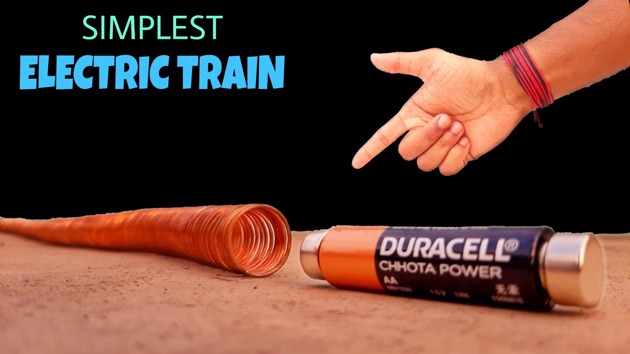 World's Simplest Electric Train - How To Make || Simple Science Project ...