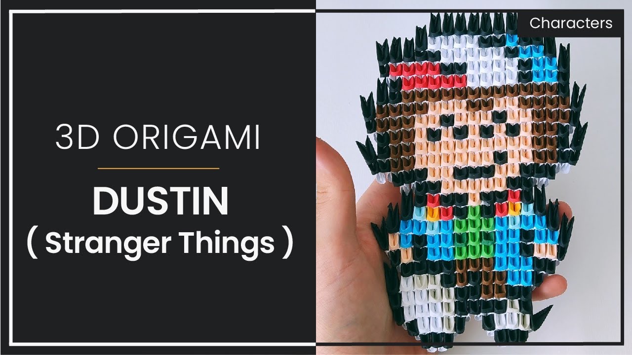 3D ORIGAMI | DUSTIN ( Stranger Things ) | DIY TUTORIAL | 4K - YouTube