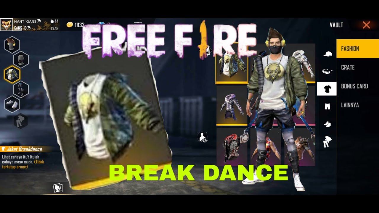 8 KOMBINASI SET DARI BREAK DANCE | TERBARU FREE FIRE - YouTube
