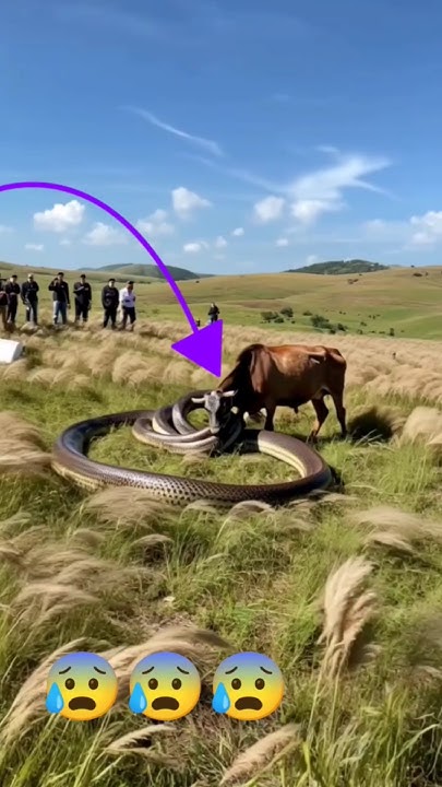 Cow vs Python Shocking Field Battle Caught on Camera! 🐄🐍 #youtubeshorts ...