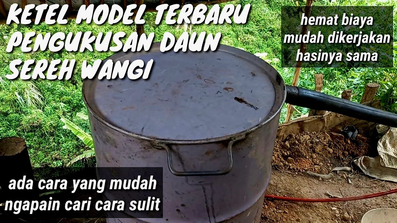 KETEL MODEL TERBARU PENGUKUSAN DAUN SEREH WANGI - YouTube