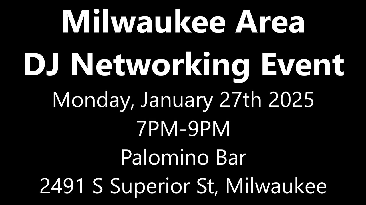 DJ Pop-Up Networking Event - Milwaukee January 27th 2025 - YouTube