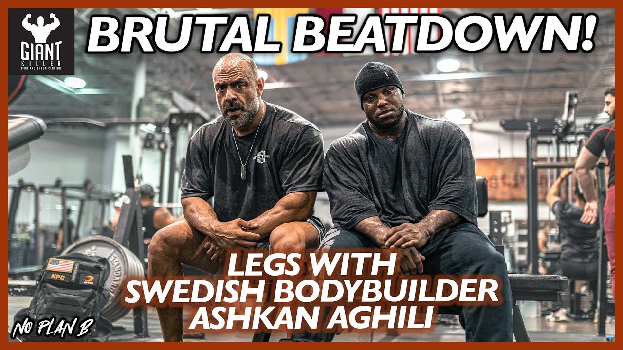 BRUTAL BEATDOWN! Legs with Swedish Bodybuilder Ashkan Aghili - YouTube