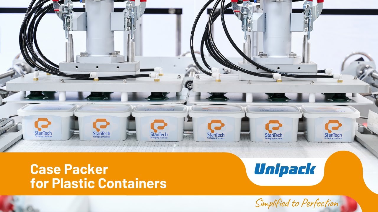 Unipack RSC | Automatic Case Packer packs plastic containers and tubes ...