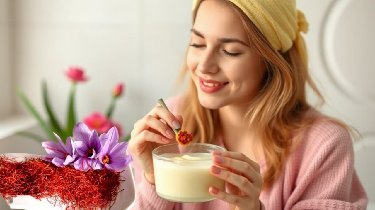 Saffron cream makes the skin glow, saffron night cream🥰 - YouTube