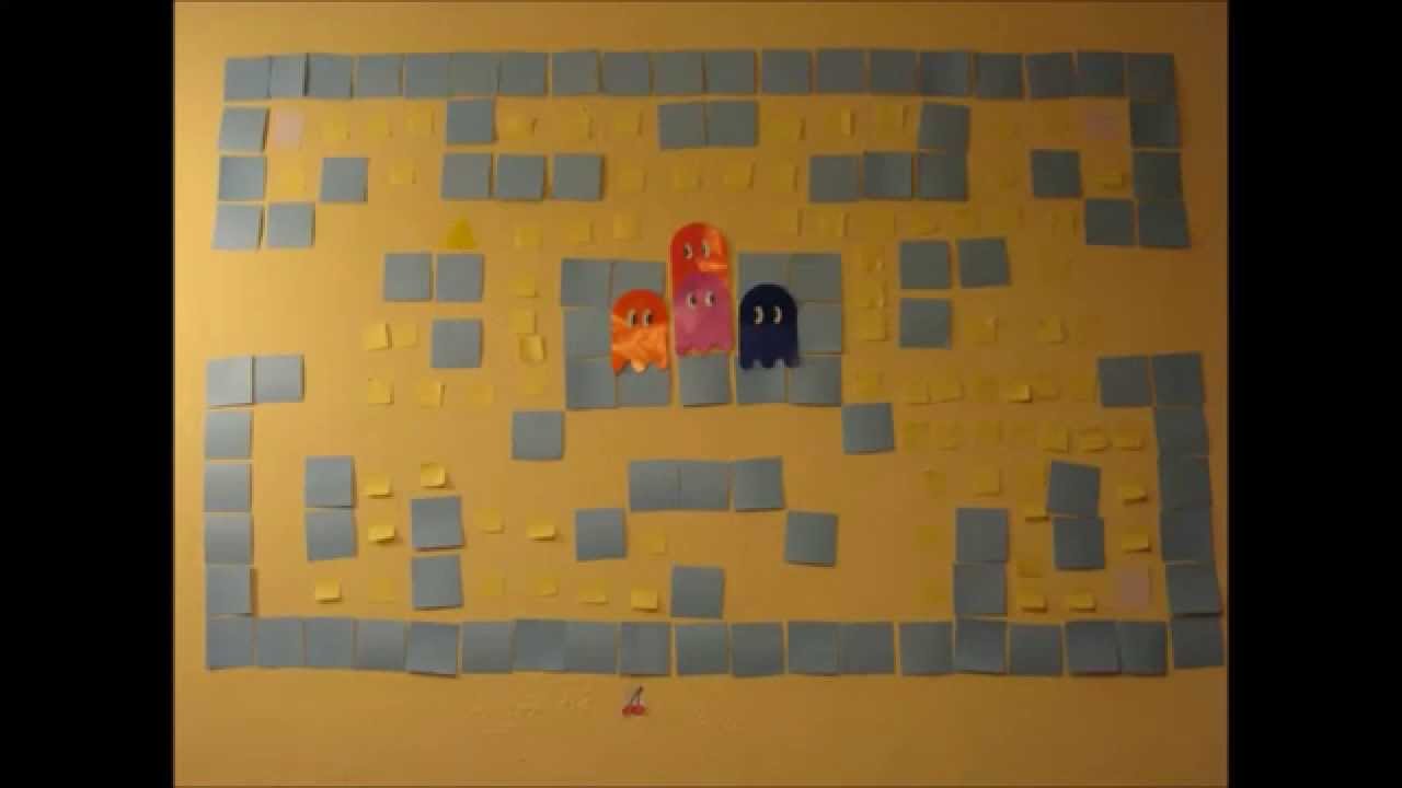 Pac Man Post It - YouTube