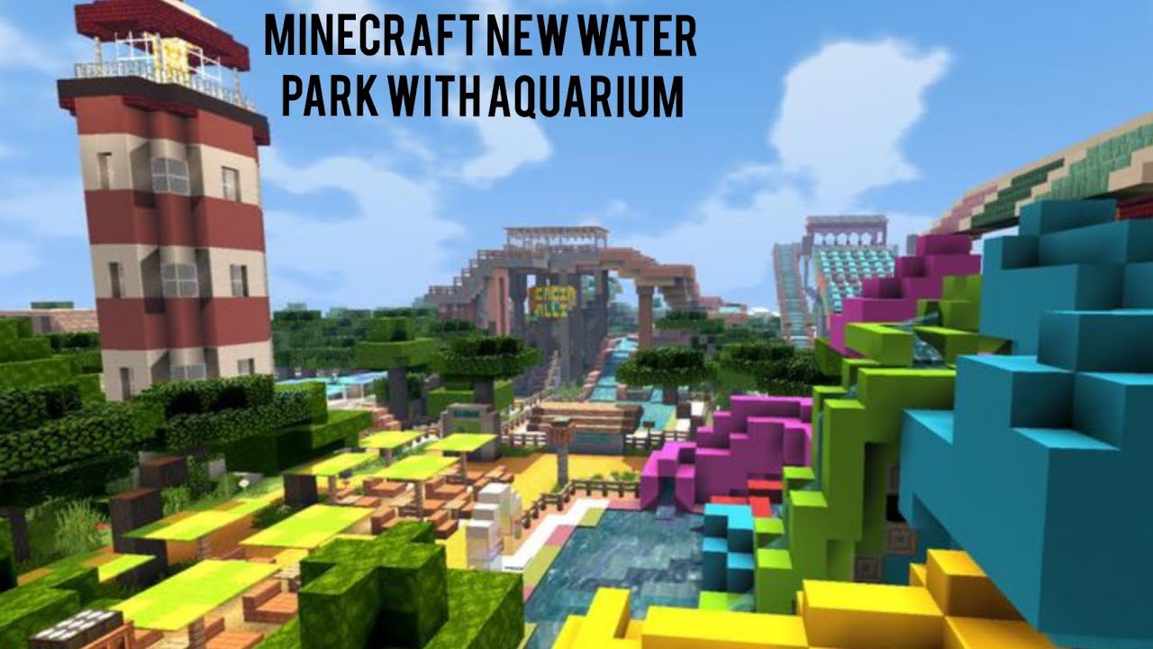 New minecraft water park(working) #minecraft #mods - YouTube