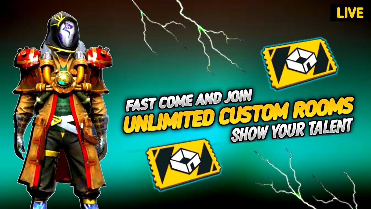 💥 UNLIMITED CUSTOM ROOMS 💥 - ROOM మాది GAMEPLAY మీది ⚡ - FREE FIRE LIVE ...