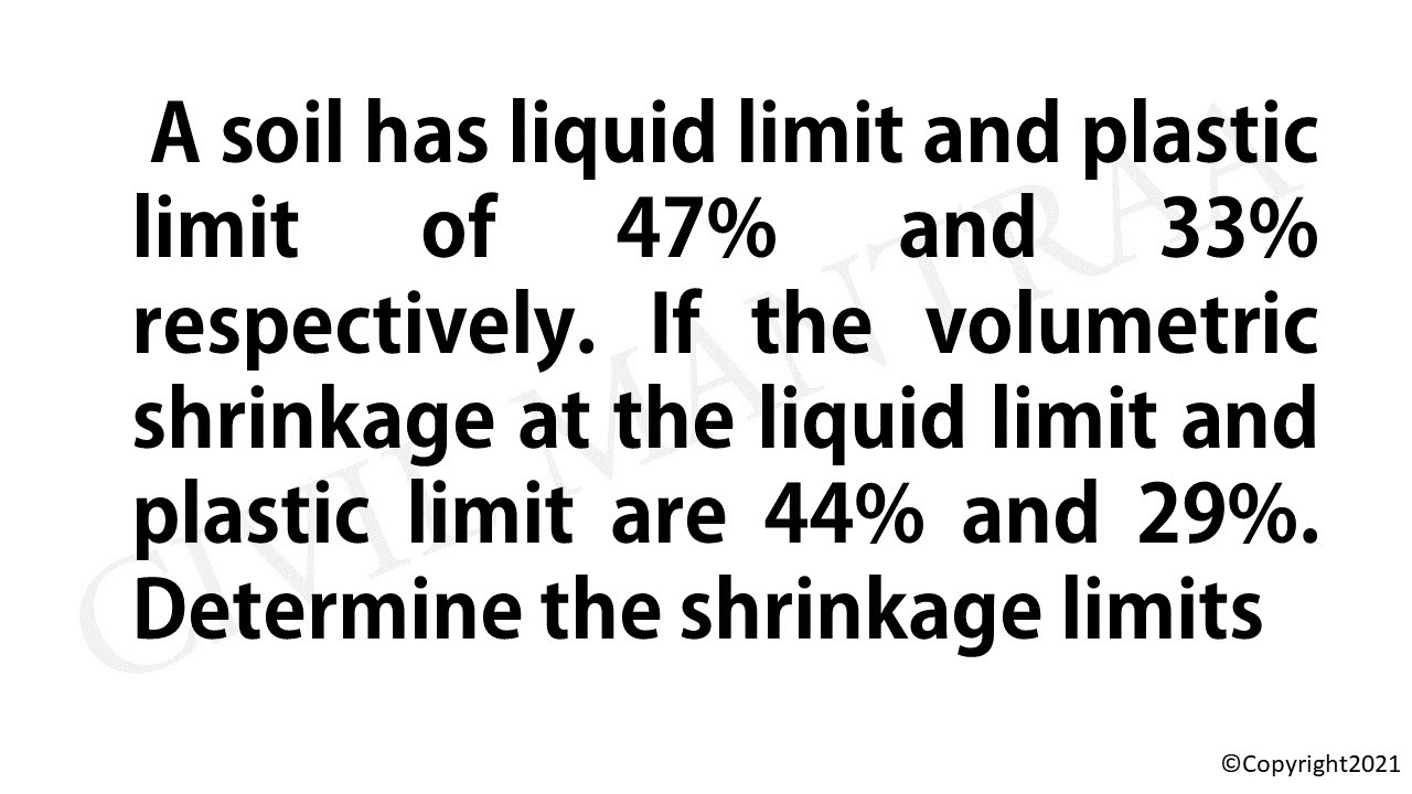 A Soil Has Liquid Limit And Plastic Limit Of 47 And 33 Respectively a-soil-has-liquid-limit-and-plastic-limit-of-47-and-33-respectively