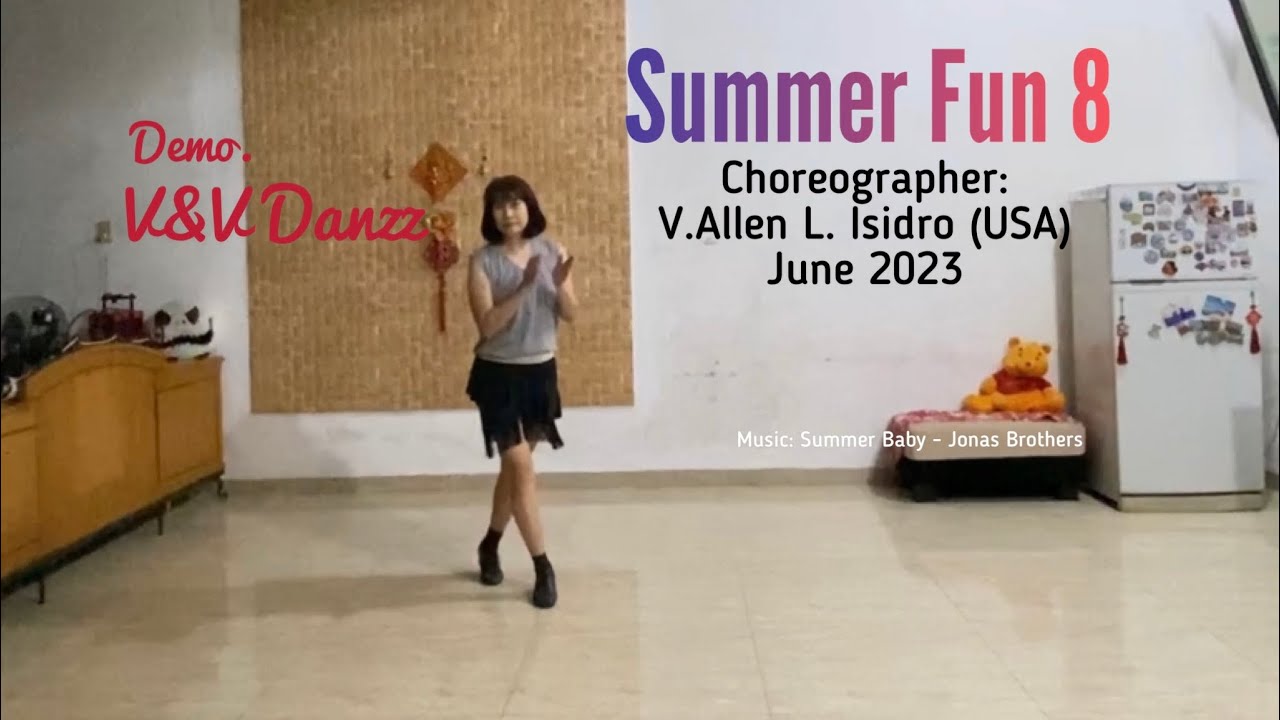 Summer Fun 8 - Line Dance (Choreo : V. Allen L. Isidro) - YouTube
