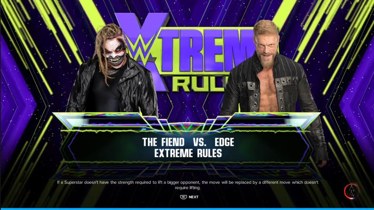 The Fiend vs Edge. Extreme Rules. WWE 2K23 - YouTube