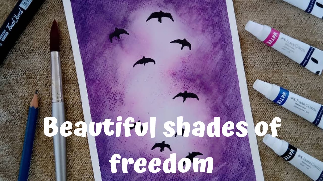 Paint #WithMe - "Beautiful shades of freedom" | watercolor painting ...
