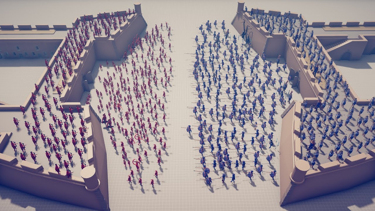 TWO FORTS AT WAR - Totally Accurate Battle Simulator TABS - YouTube