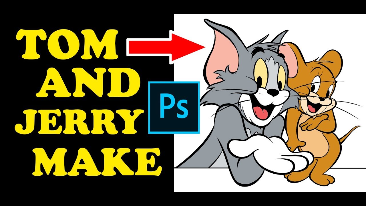 Tom And Jerry Paint I Photoshop cc 2019 - YouTube
